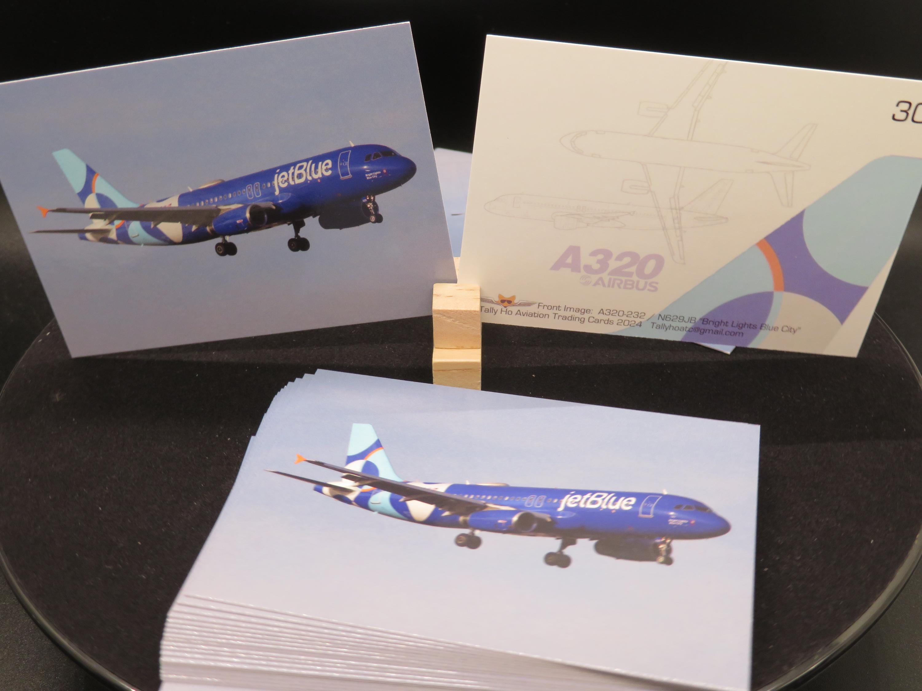 Jetblue Airways Airbus A320 Set of 25 Aviation Trading Cards 2.5x 3.5 ...