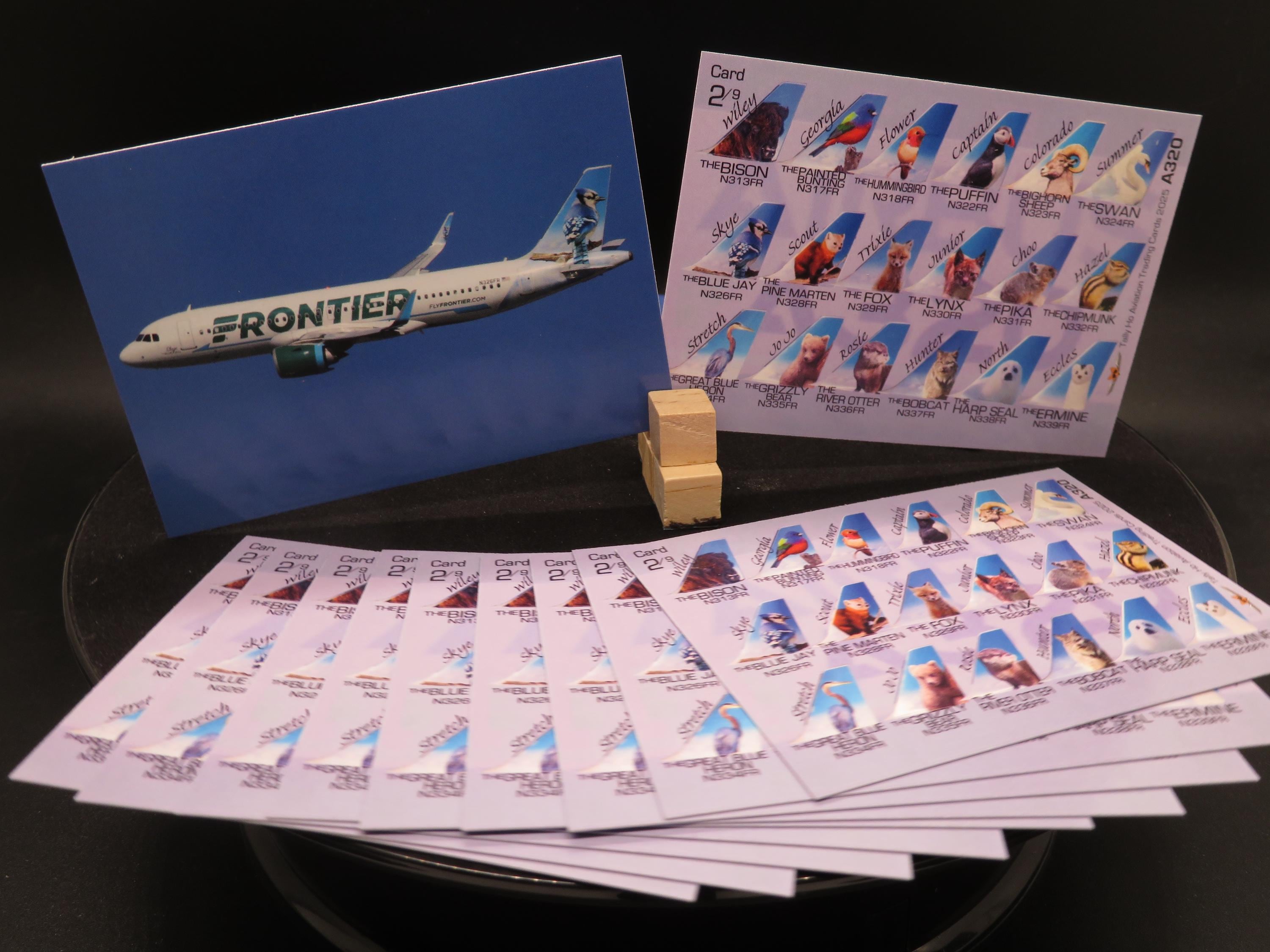 Frontier Airlines Aviation Trading Cards 9 Card Fleet Set (4 Sets ...