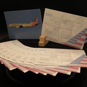 American Airlines Boeing 737 Max 8 - Set of 50 Aviation Trading Cards ...