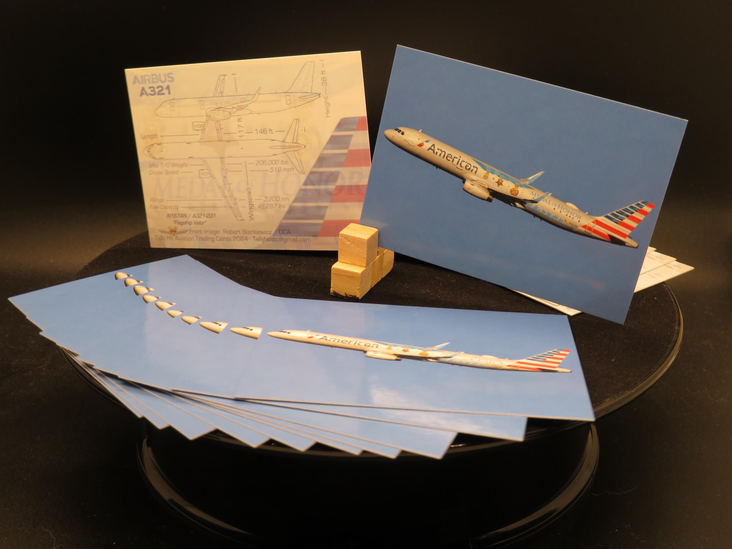 American Airlines Airbus A321 "medal of Honor" - Set of 25 Aviation ...