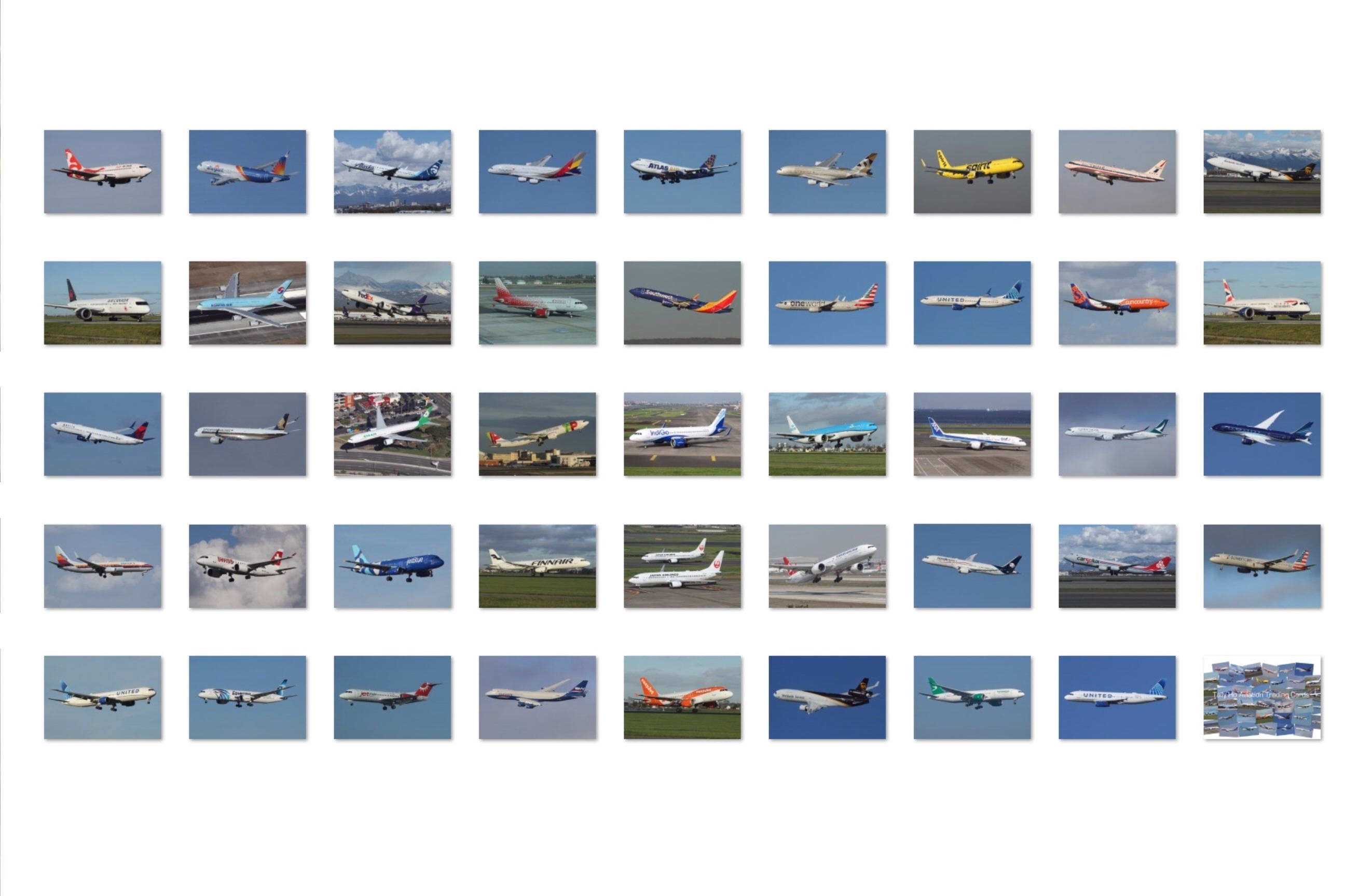Airplane Aviation Trading Cards - Airliner Set - 99 Cards - Etsy