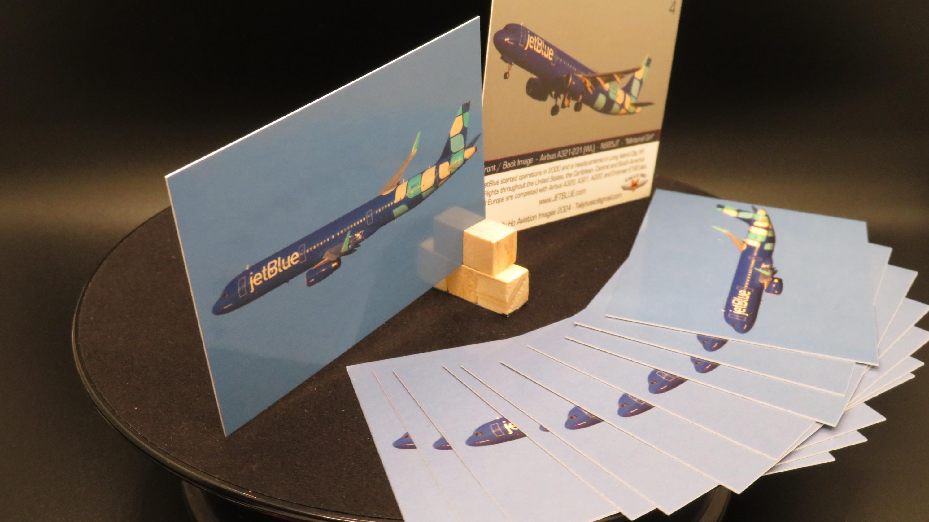 Jetblue Airways Airbus A321 Set of 50 Aviation Trading Cards 2.5x 3.5 ...