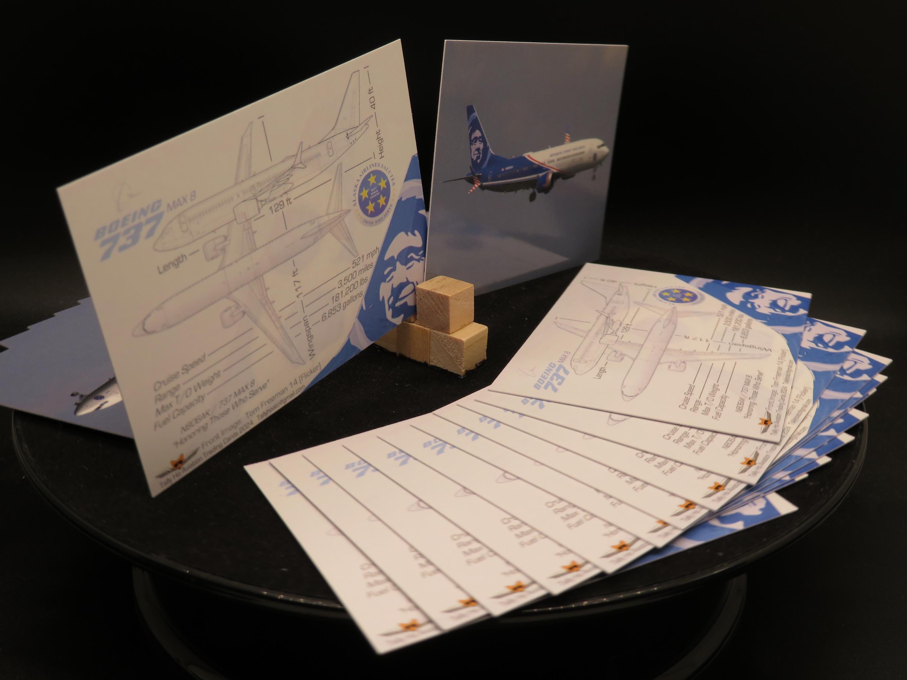 Alaska Airlines Boeing 737 Max 8 "honoring C/s..." - Set of 25 Aviation ...