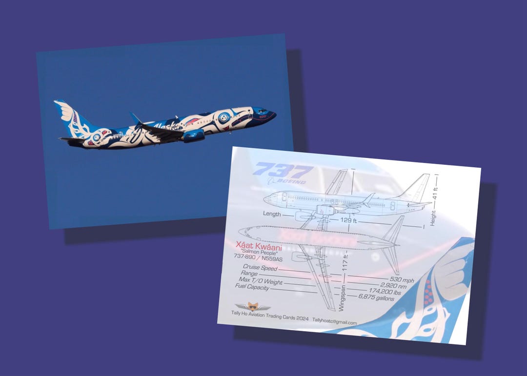 Alaska Airlines Boeing 737-800 xaat Kwaani Set of 25 Aviation Trading ...