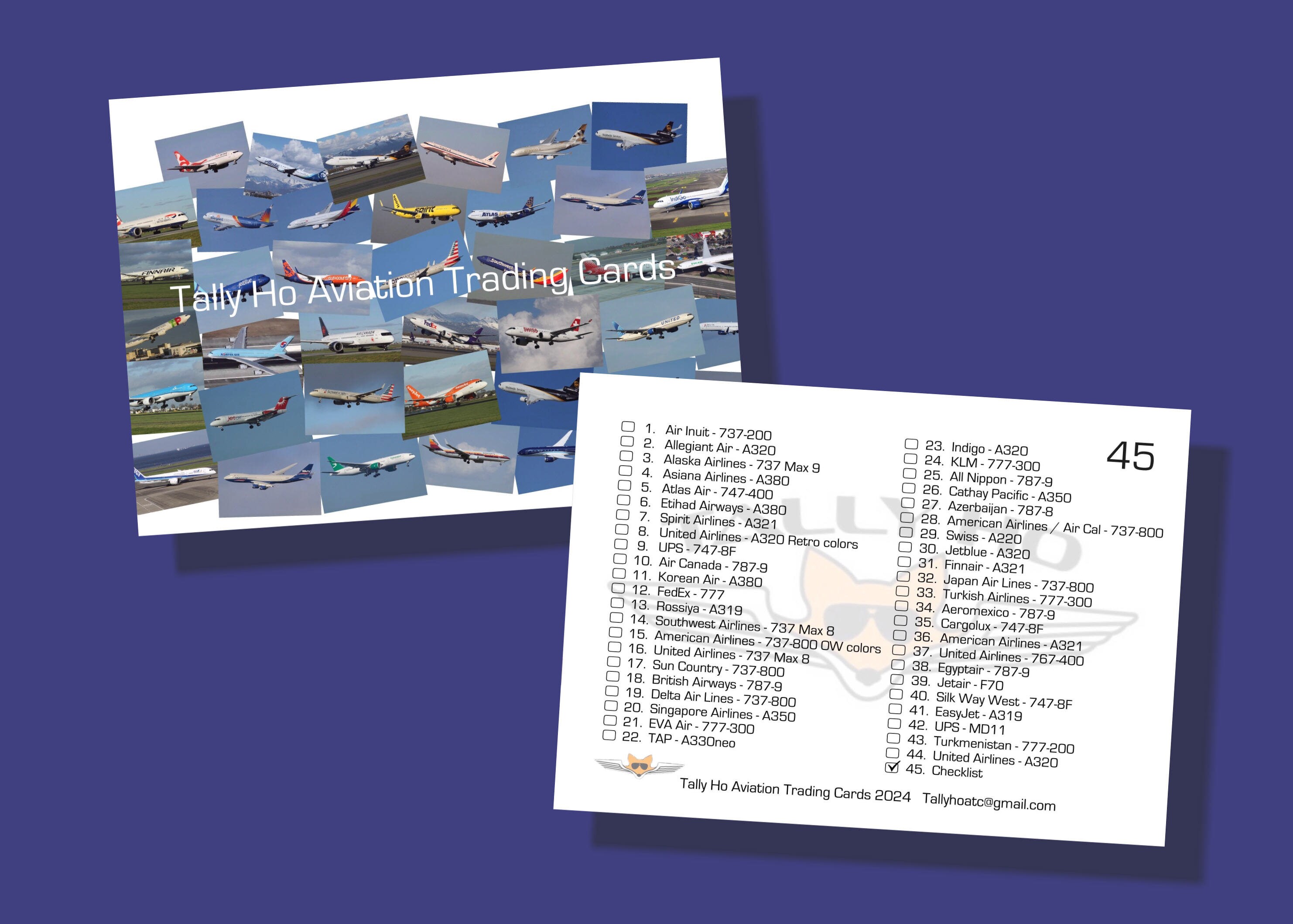 Airplane Aviation Trading Cards - Airliner Set - 99 Cards - Etsy