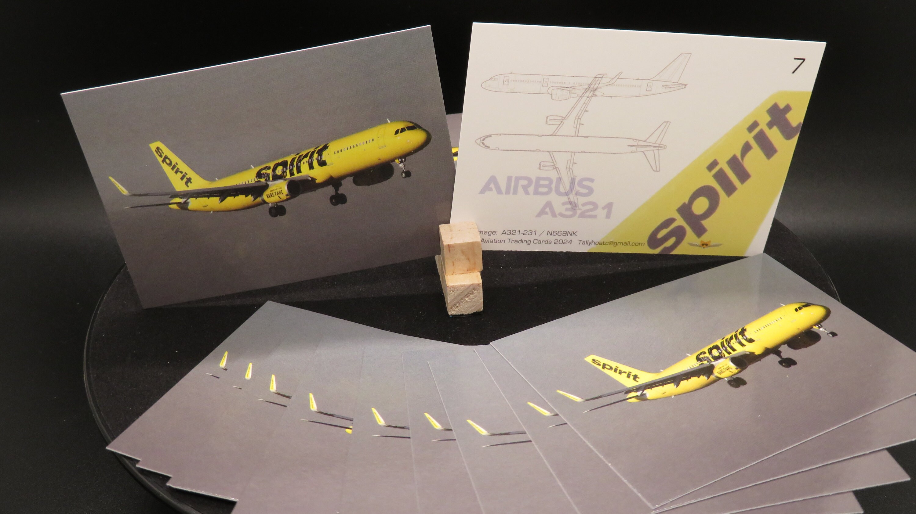 Spirit Airlines Airbus A321 Set of 25 Aviation Trading Cards 2.5x 3.5 ...
