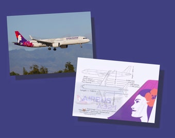 American Airlines Airbus A321 Set of 25 Aviation Trading Cards 2.5x 3.5 ...