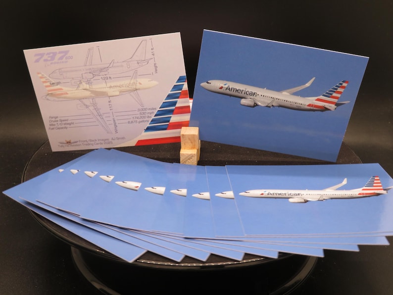 American Airlines Boeing 737-800 Trading Cards - Set of 25 - Etsy