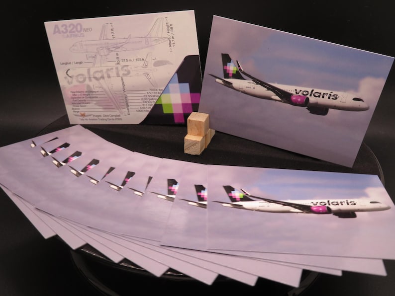 Volaris Airbus A320 Set of 100 Aviation Trading Cards - 2.5"x 3.5 ...