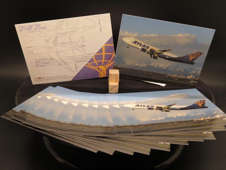 Atlas Air Boeing 747-400F Trading Cards - Set of 25 - FREE SHIPPING - Etsy