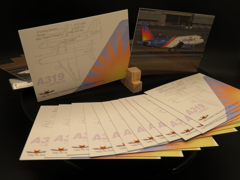 Allegiant Air Airbus A319 Set of 25 Aviation Trading Cards - 2.5"x 3.5 ...