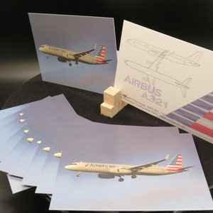 American Airlines Airbus A321 Set of 25 Aviation Trading Cards 2.5x 3.5 ...