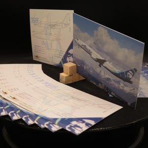Alaska Airlines Boeing 737 Max 9 - Set of 25 Aviation Trading Cards - 2 ...