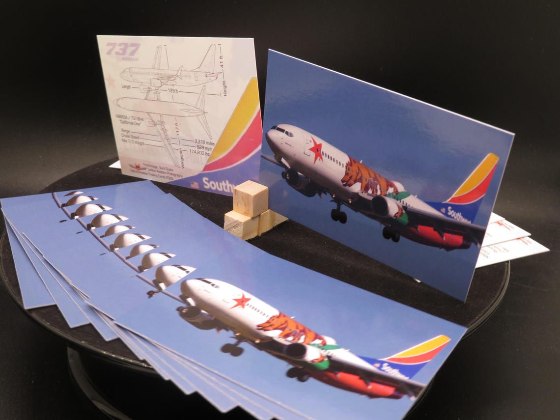 Southwest Airlines 737-800 Set of 25 Airplane Trading Cards - 2.5"x 3.5 ...