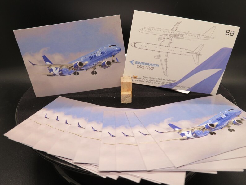 Breeze Airways Embraer E 190 / 195 - Set of 25 Aviation Trading Cards ...
