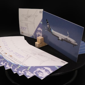 Alaska Airlines Boeing 737-800 - Set of 50 Aviation Trading Cards - 2.5 ...