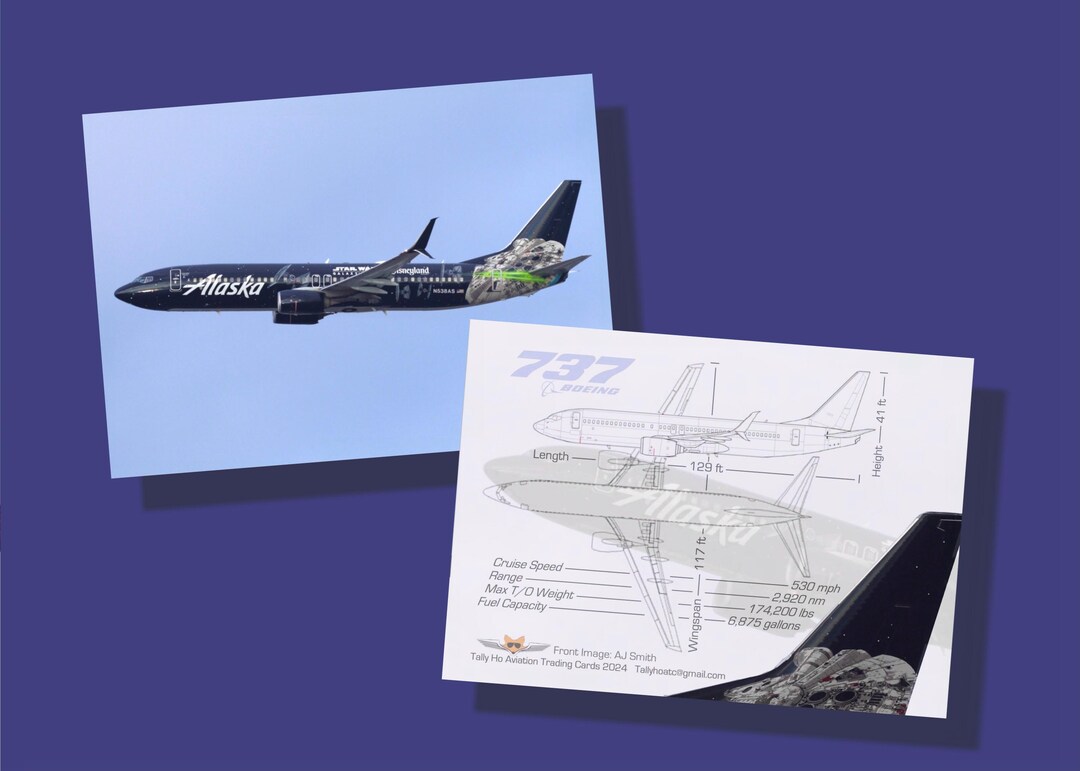 Alaska Airlines Boeing 737-800 "star Wars" - Set of 25 Aviation Trading ...