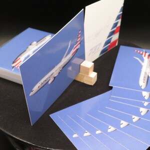 American Airlines Boeing 737-800 Set of 50 Aviation Trading Cards 2.5x ...