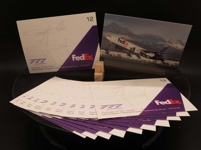 Fedex Boeing 777 Aviation Trading Cards - Set of 25 - 2.5"x 3.5 ...