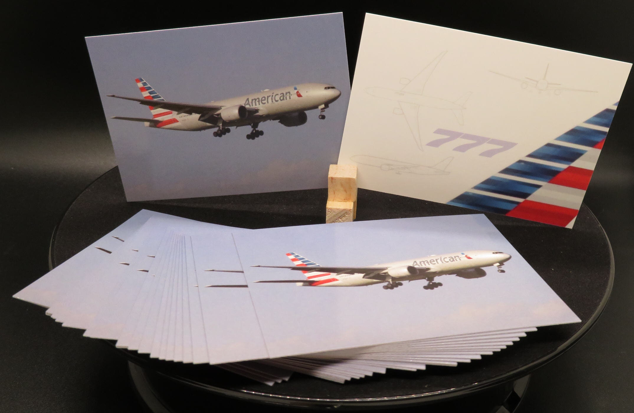 American Airlines Boeing 777 Set of 50 Aviation Trading Cards 2.5x 3.5 ...