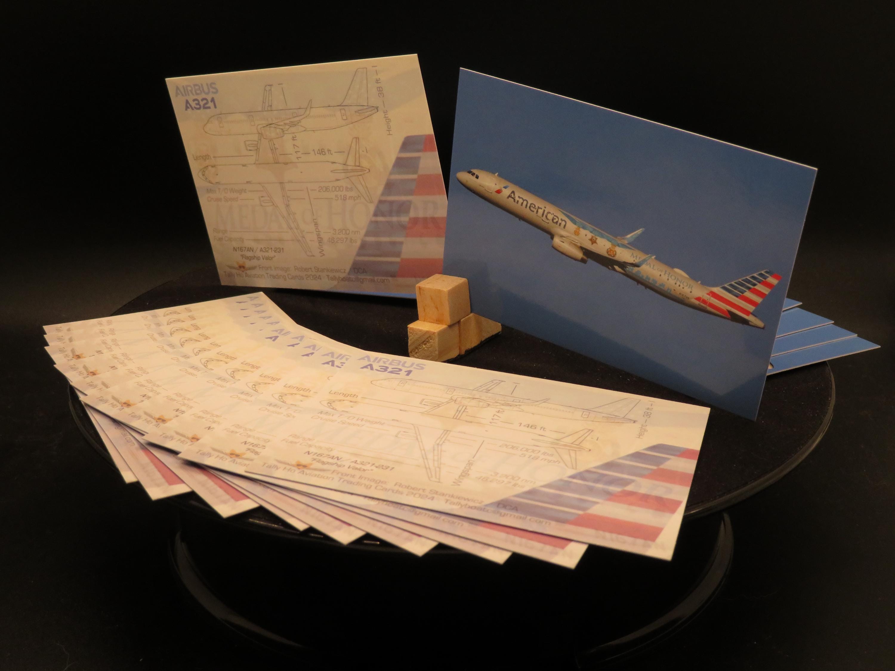 American Airlines Airbus A321 "medal of Honor" - Set of 25 Aviation ...