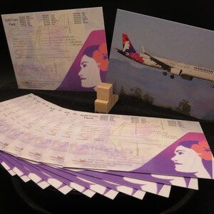 Hawaiian Airlines Airbus A321 Set of 25 Aviation Trading Cards - 2.5"x ...