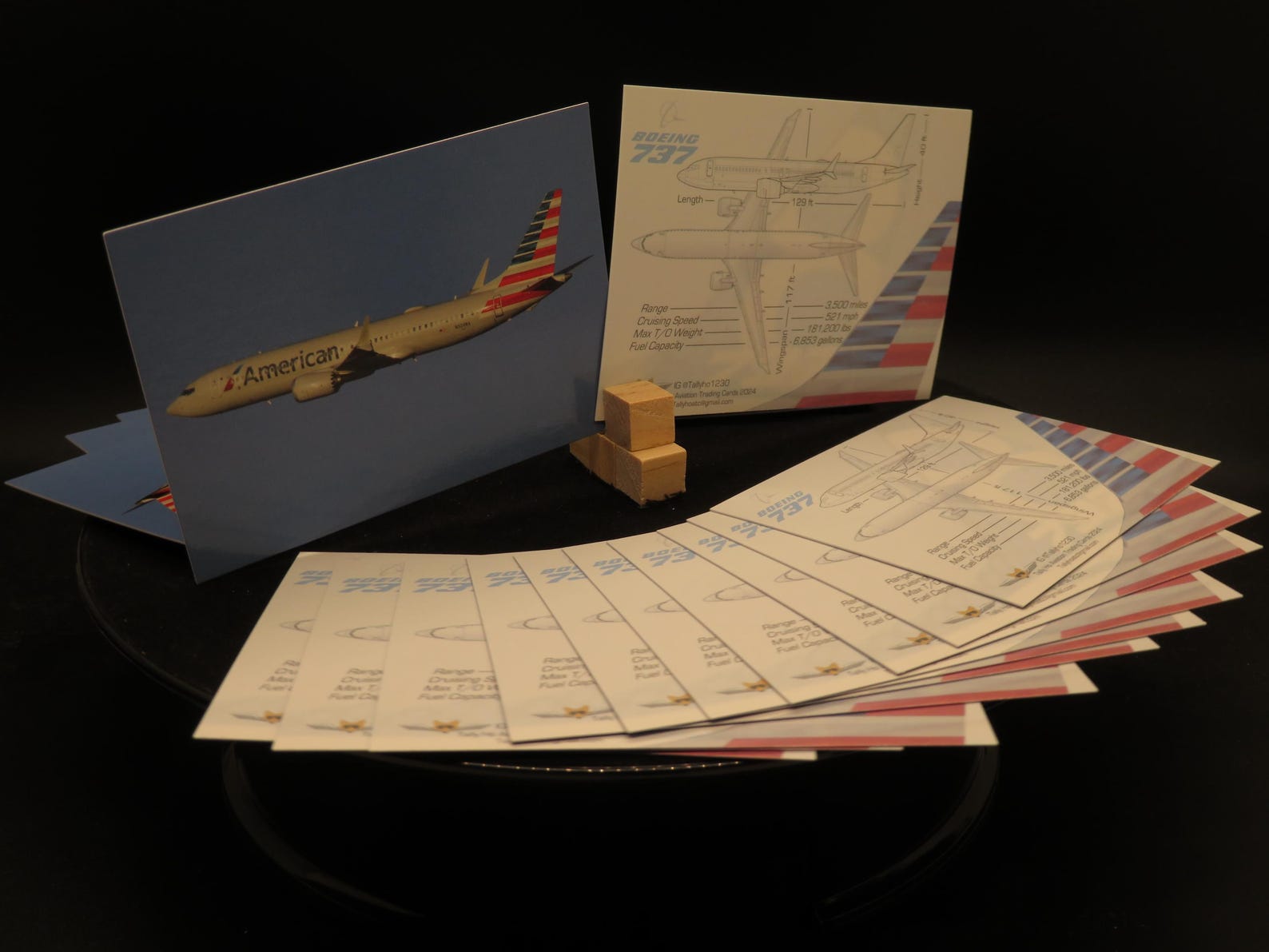 American Airlines Boeing 737 Max 8 - Set of 50 Aviation Trading Cards ...