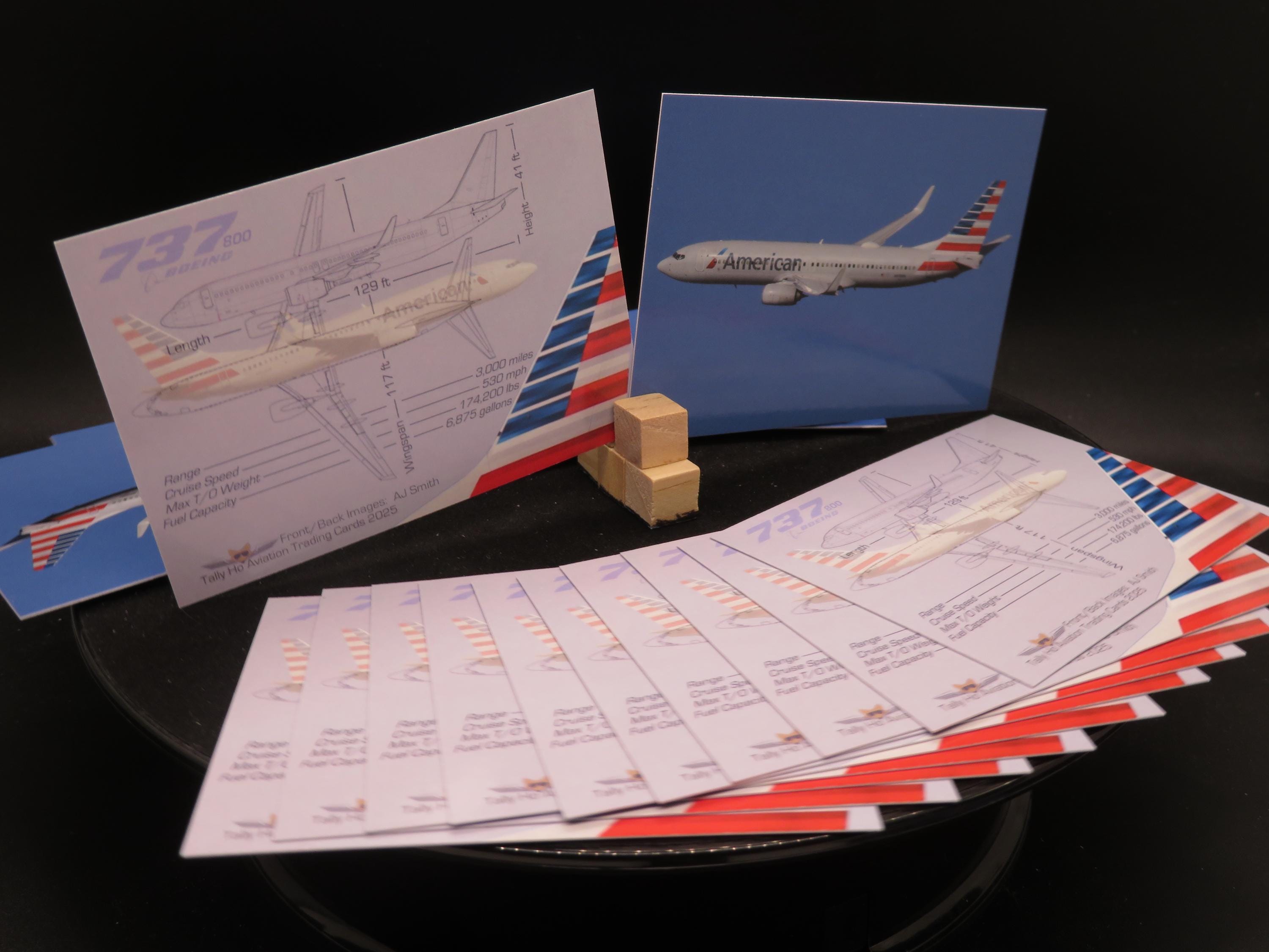 American Airlines Boeing 737-800 Trading Cards - Set of 25 - Etsy