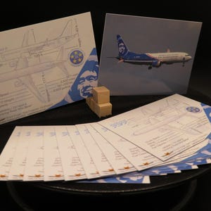 Alaska Airlines Boeing 737 Max 8 "honoring C/s..." - Set of 25 Aviation ...