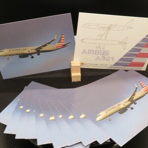 American Airlines Airbus A321 Set of 25 Aviation Trading Cards 2.5x 3.5 ...