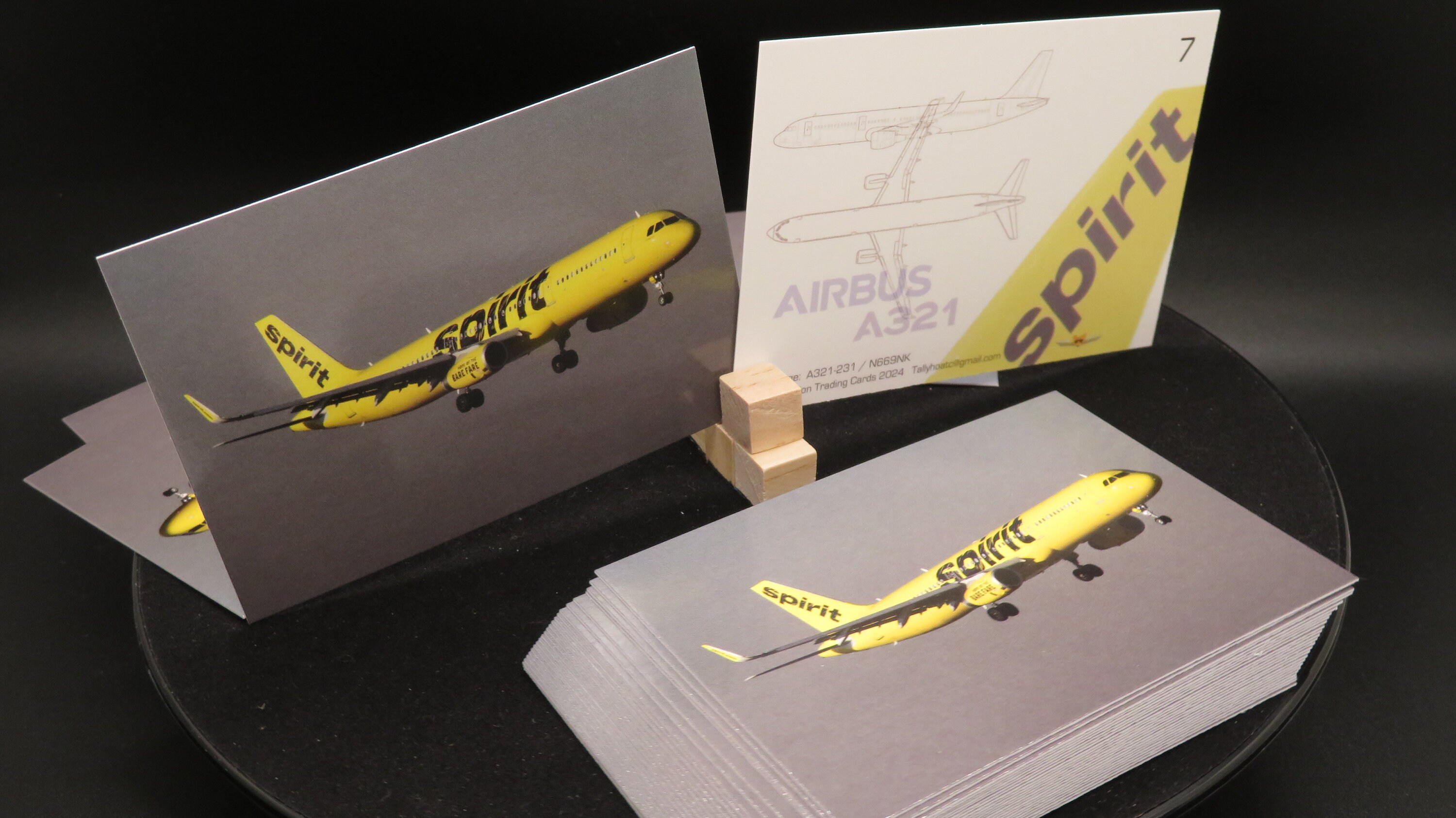 Spirit Airlines Airbus A321 Set of 50 Aviation Trading Cards 2.5x 3.5 ...