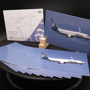 Alaska Airlines Boeing 737-800 - Set of 50 Aviation Trading Cards - 2.5 ...