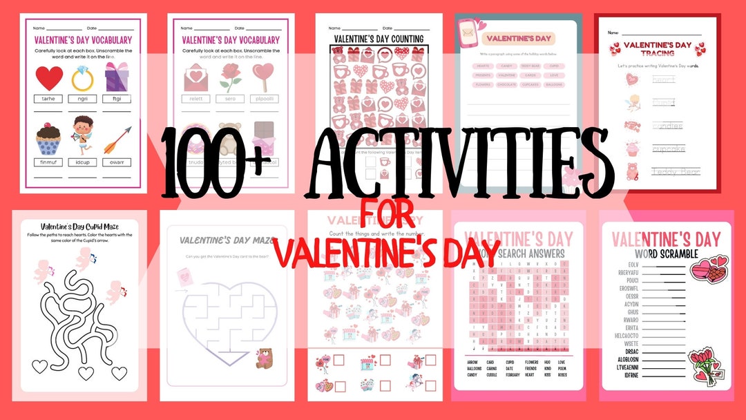 100+ Activites Valentine's Day Fun Pack: Creative Adventures for Little ...