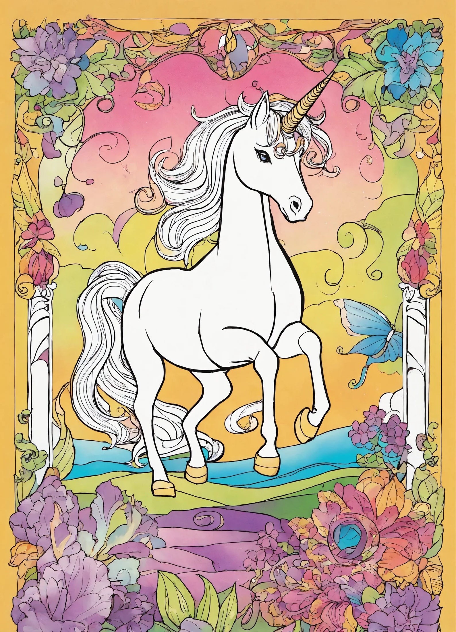 Enchanting Fairy and Mythical Creatures Coloring Pages for Kids ...