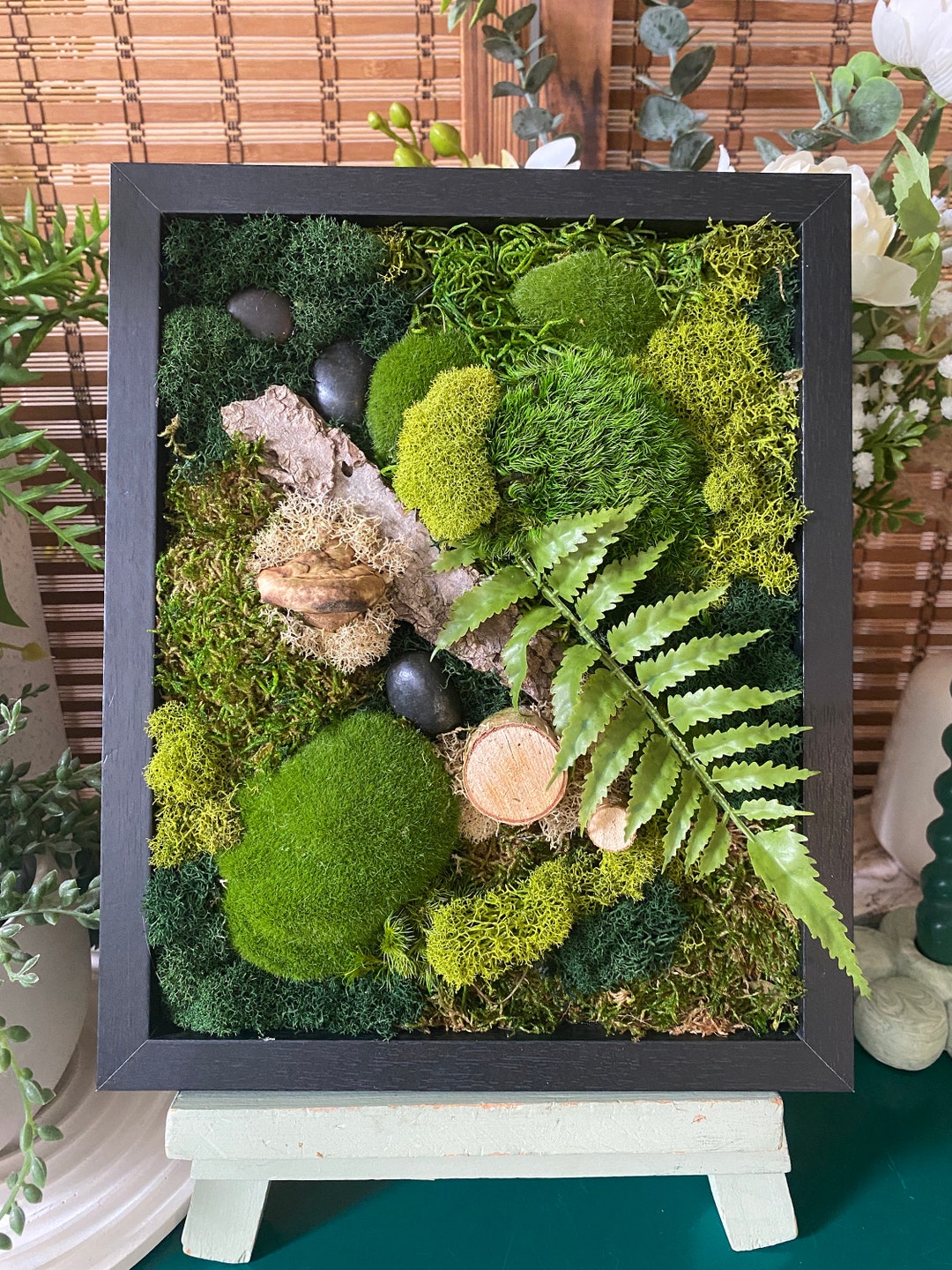 FIONA Preserved Plant Painting / Moss Art No Maintenance - Etsy