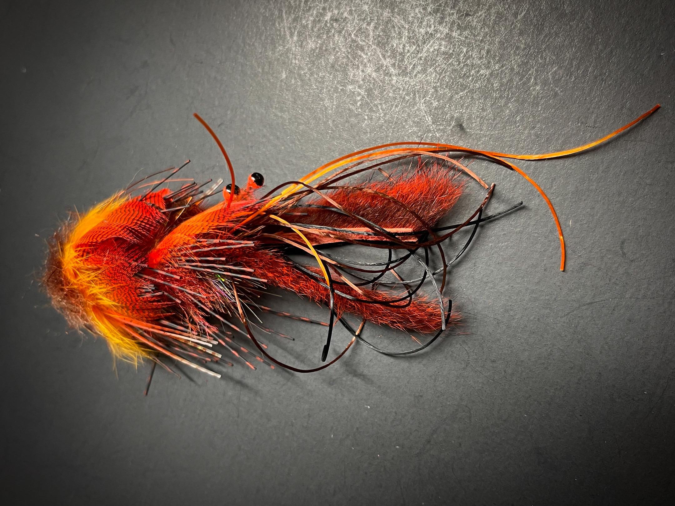 Hughes Fleein Cray Crayfish Orange Smallmouth Bass Flies Swim Fly