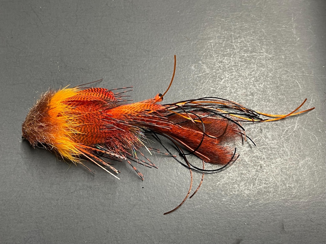 Hughes Fleein Cray Crayfish Orange Smallmouth Bass Flies Swim Fly