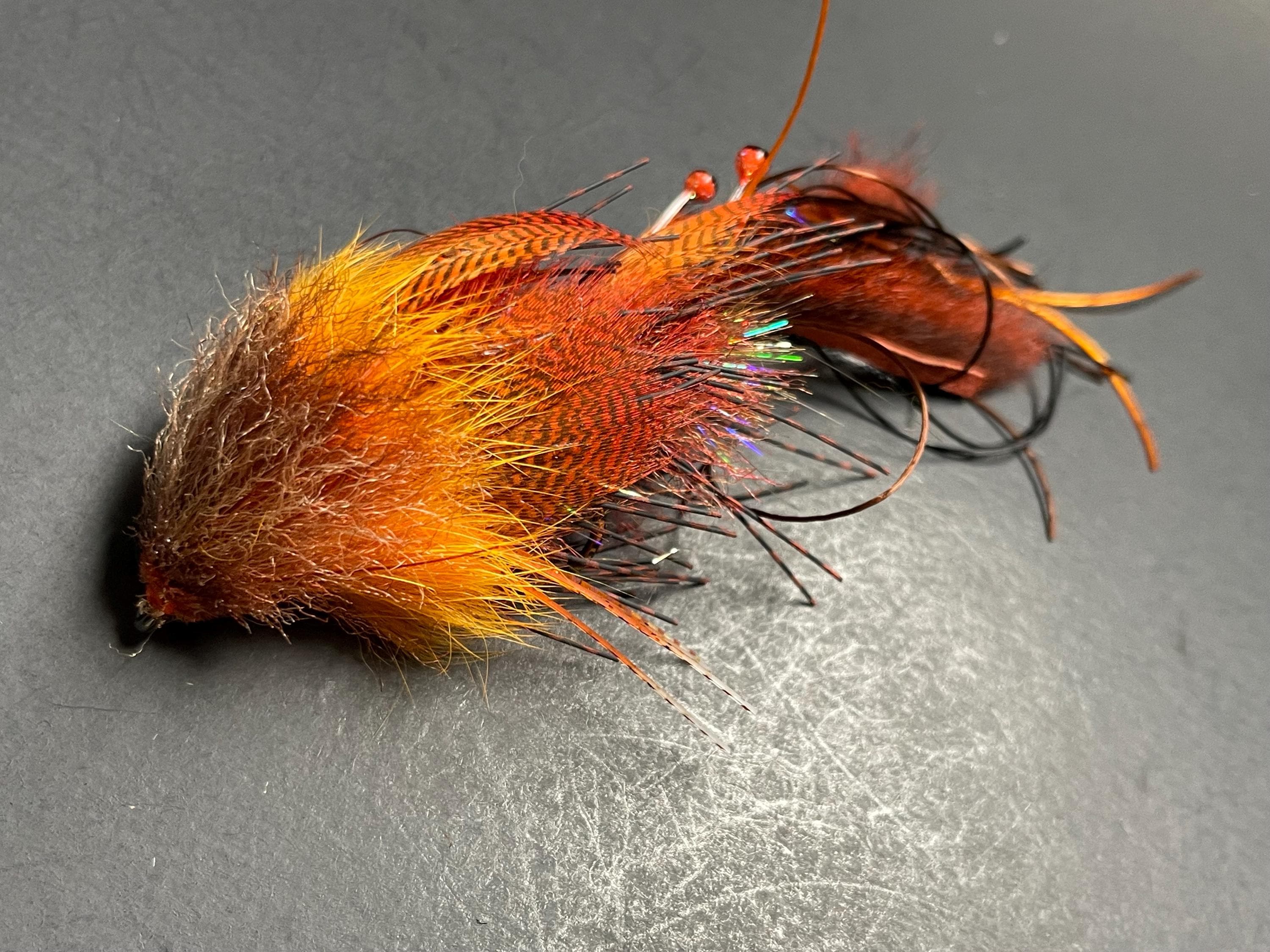 Hughes Fleein Cray Crayfish Orange Smallmouth Bass Flies Swim Fly