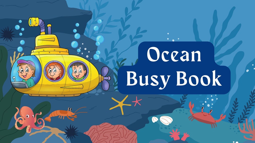 Ocean Busy Book, Match Colors, Animals - Etsy