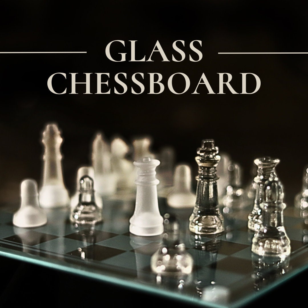 Unique 3D Glass Chess Set With Crystal Board and Single Dekorative Art ...
