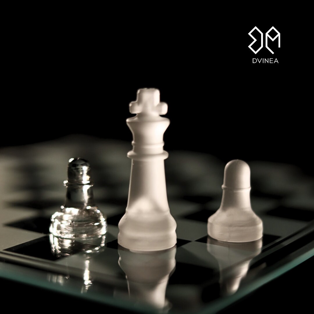 Unique 3D Glass Chess Set With Crystal Board and Single Dekorative Art ...
