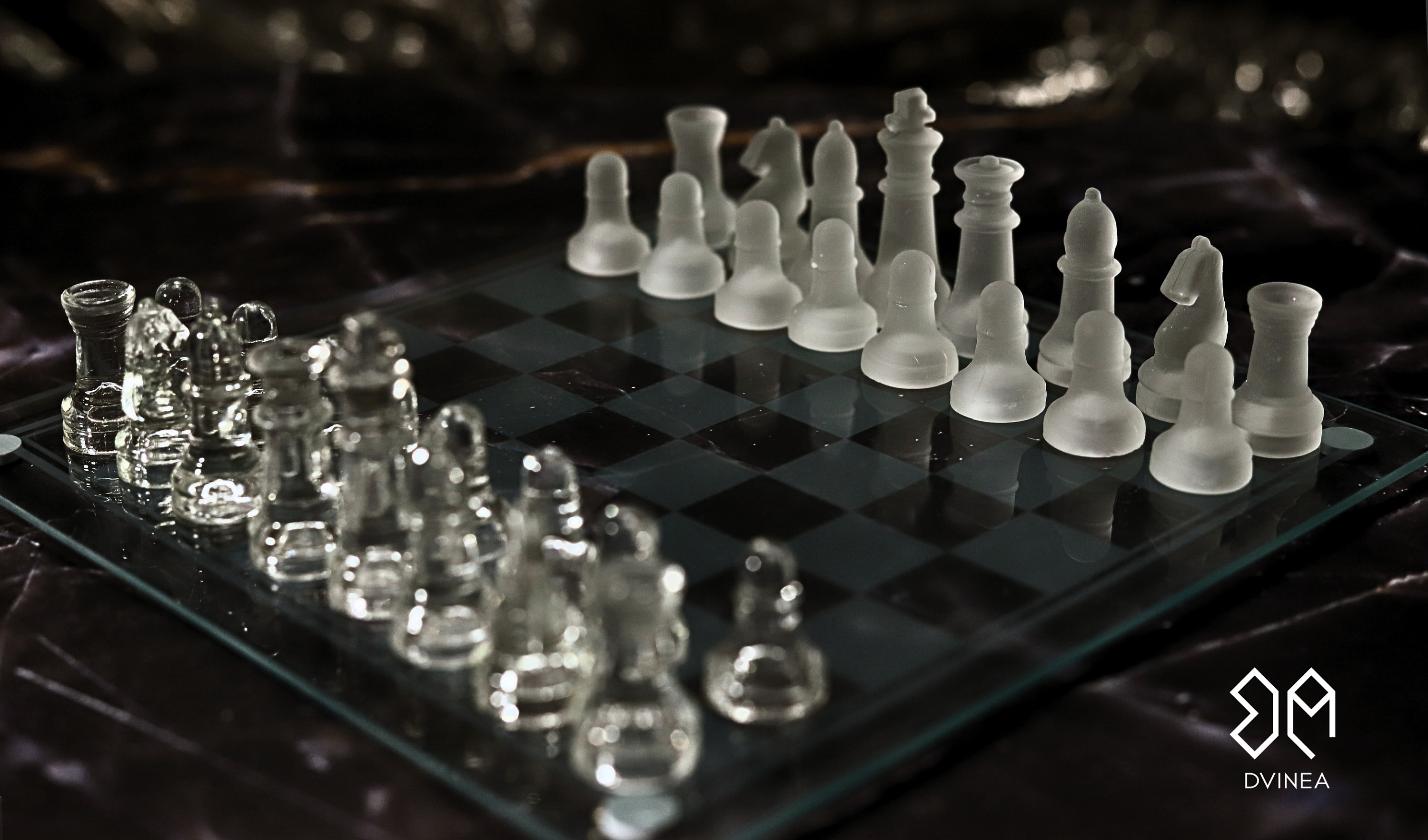 Unique 3D Glass Chess Set With Crystal Board and Single Dekorative Art ...