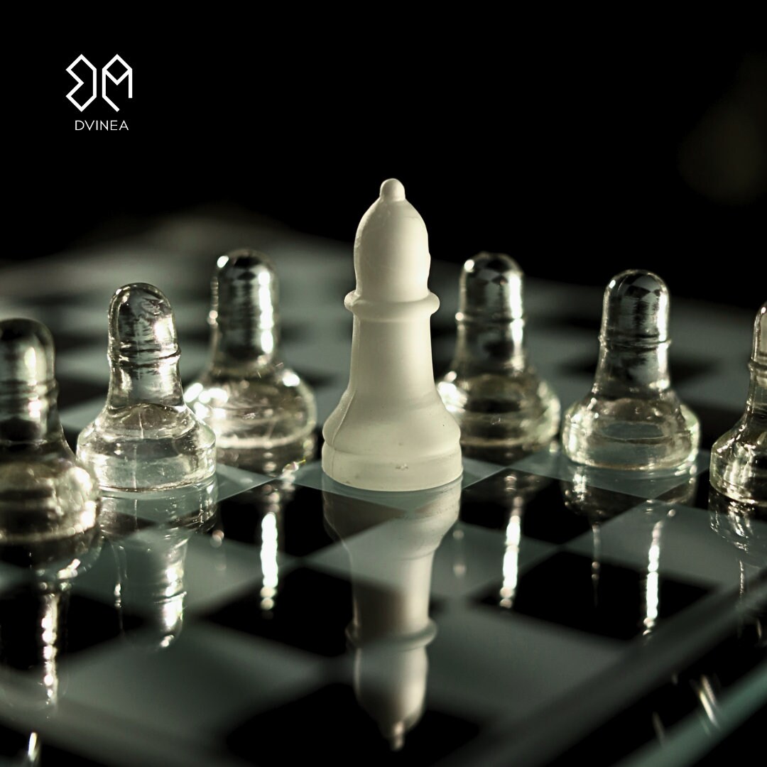 Unique 3D Glass Chess Set With Crystal Board and Single Dekorative Art ...
