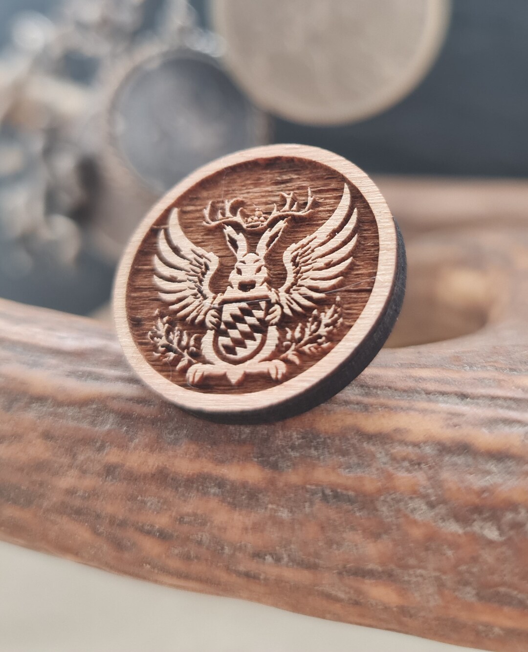 Wolpertinger With Coat of Arms Traditional Hat Pin - Etsy