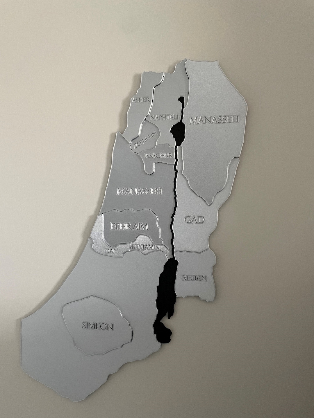 Map of Israel Wall Art 3D Printed - Etsy