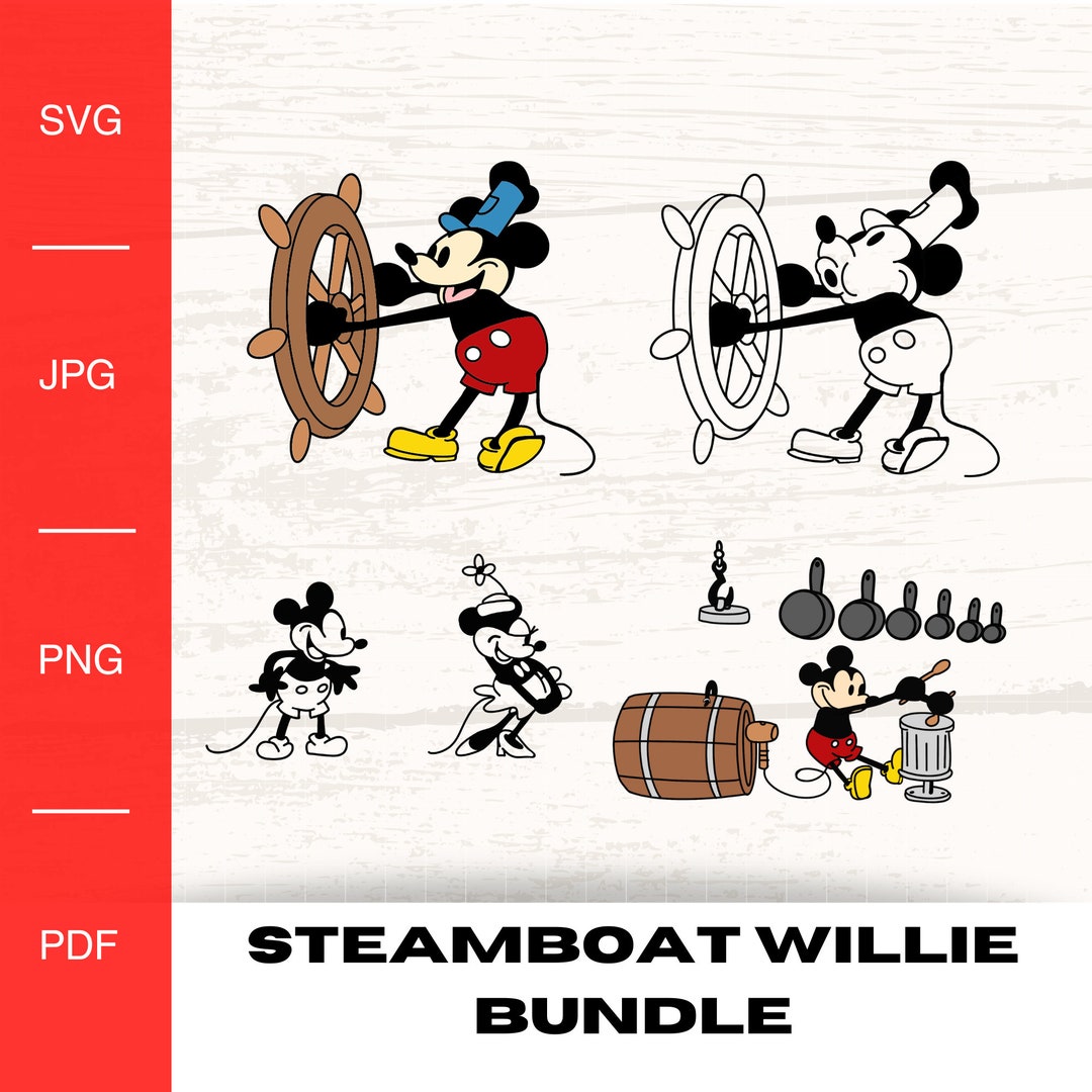 Steamboat Willie Svg, Steamboat Willie, Mouse Svg - Etsy