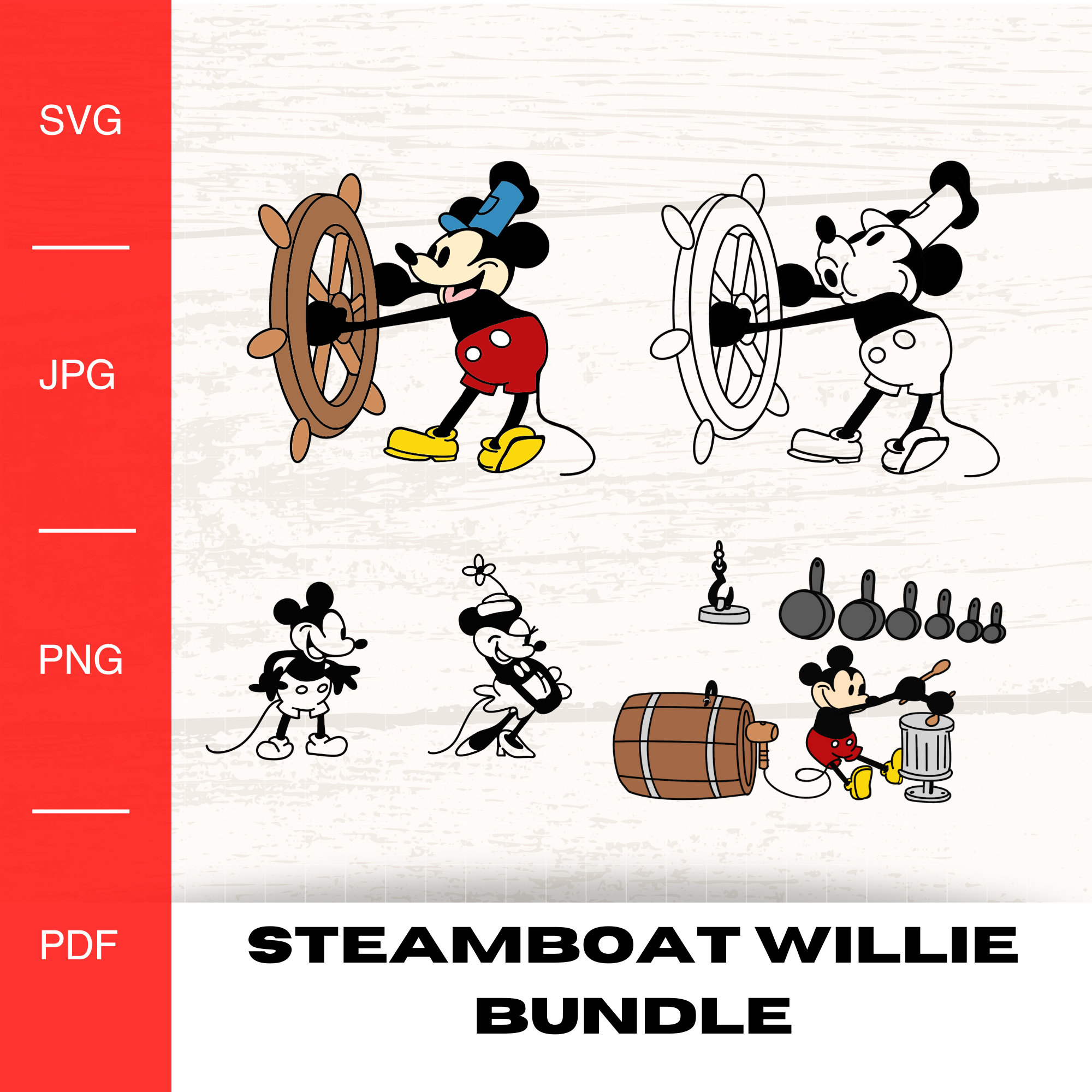 Steamboat Willie Svg, Steamboat Willie, Mouse Svg - Etsy
