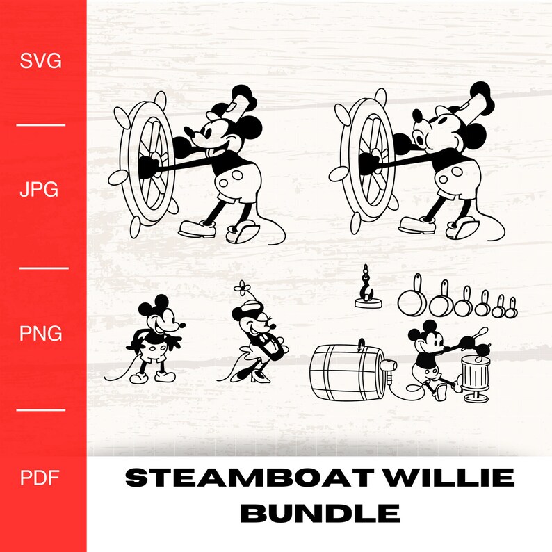 Steamboat Willie Svg, Cartoon Mouse Svg, Steamboat Willie Png, Mouse ...