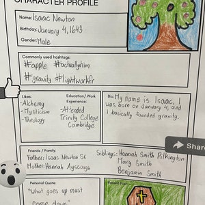 Historical Character Facebook Profile Template - Etsy