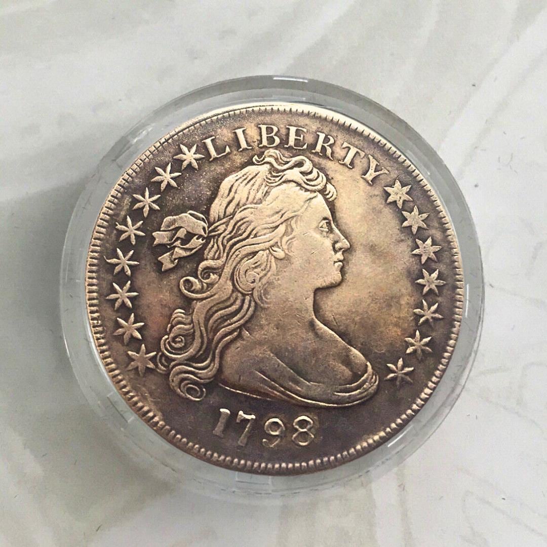 1798 Liberty Flowing Hair Dollar Coin Commemorative Rare Collectible ...